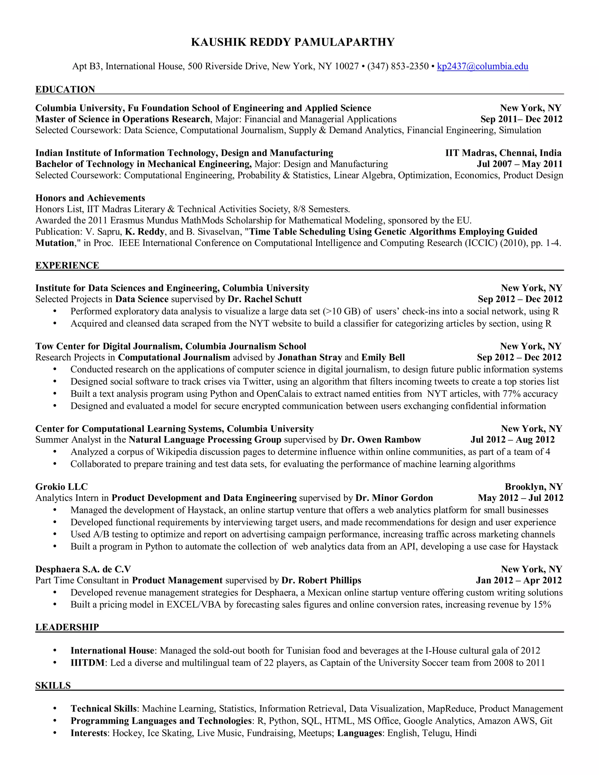 Resume | PDF