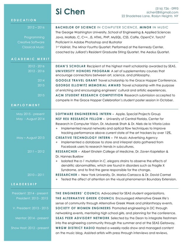 Si Chen Resume | PDF