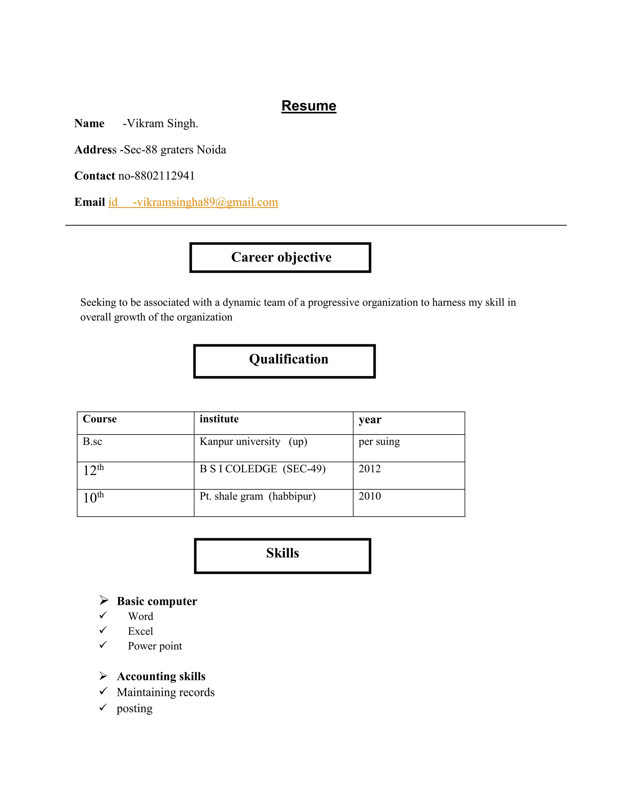 Resume | DOCX