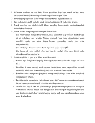 penelitian ex post facto | DOCX