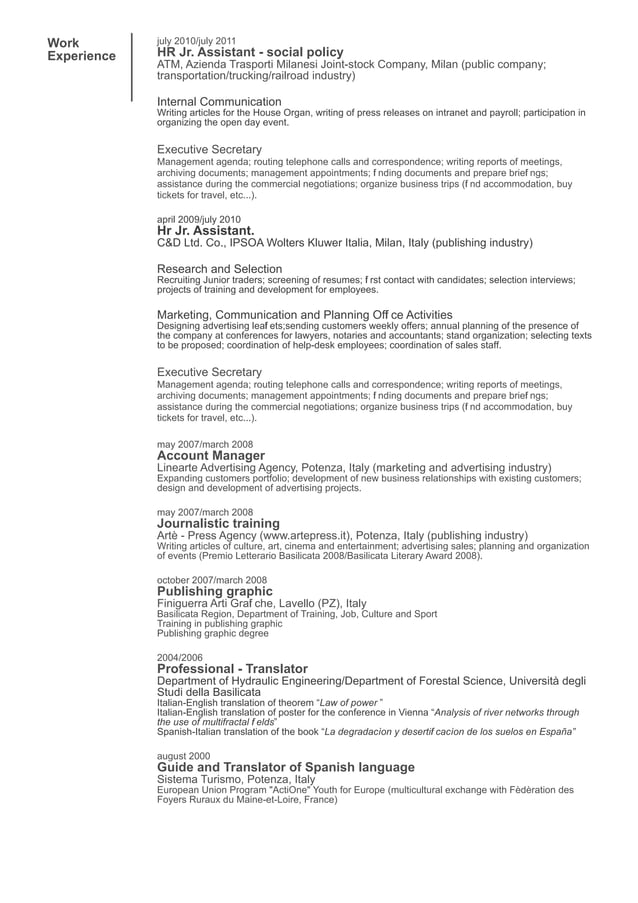 Resume English | PDF