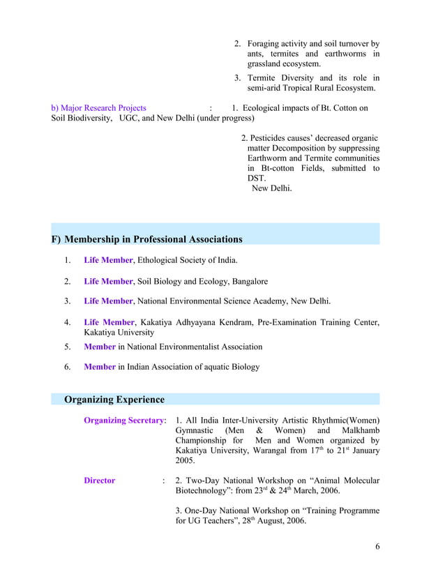 Prof.Ch.Sammaiah Biodata/CV. | DOC | College Education | Education
