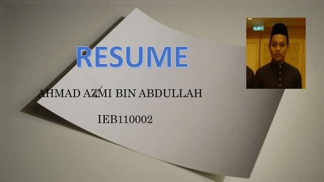 contoh resume menarik dan simple | PPTX
