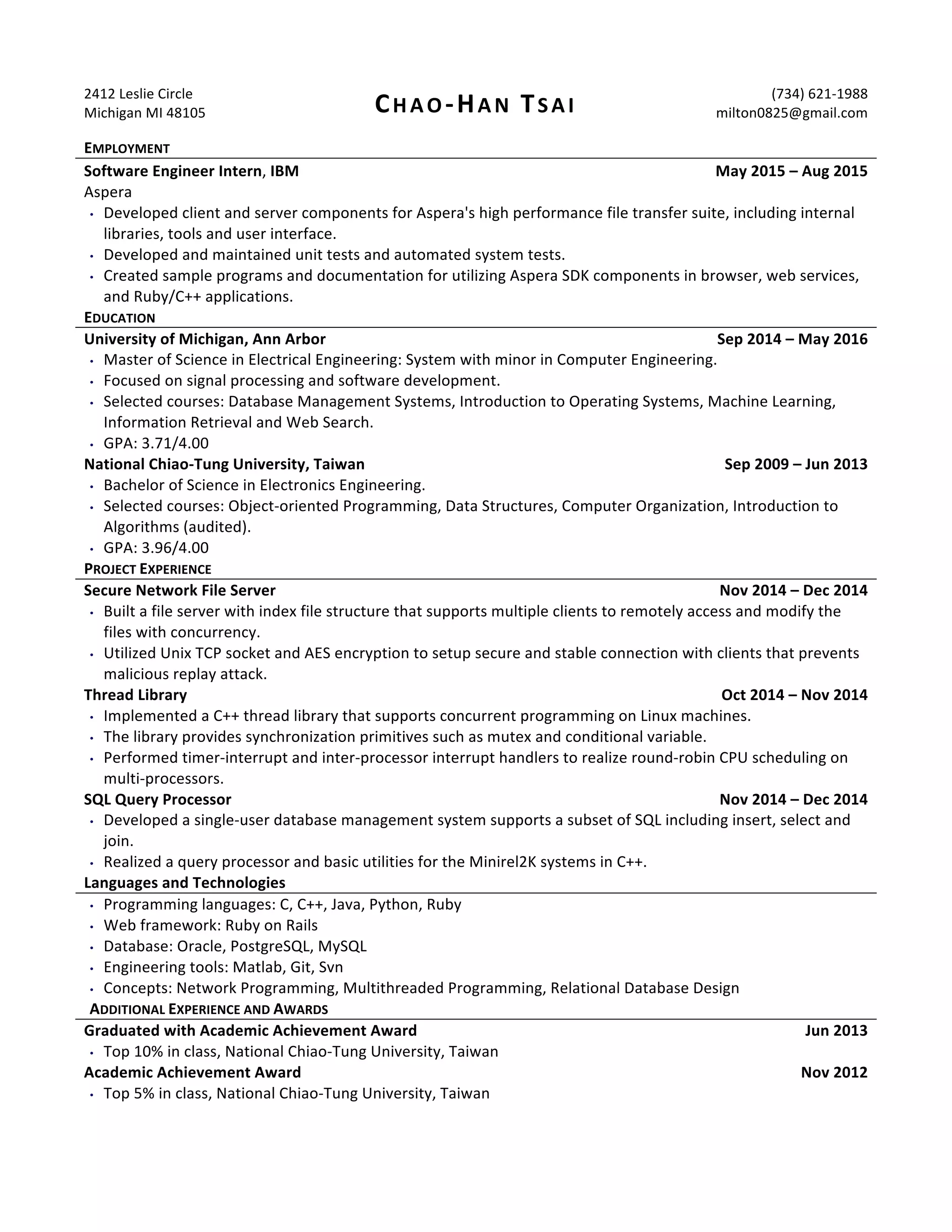 Resume | PDF