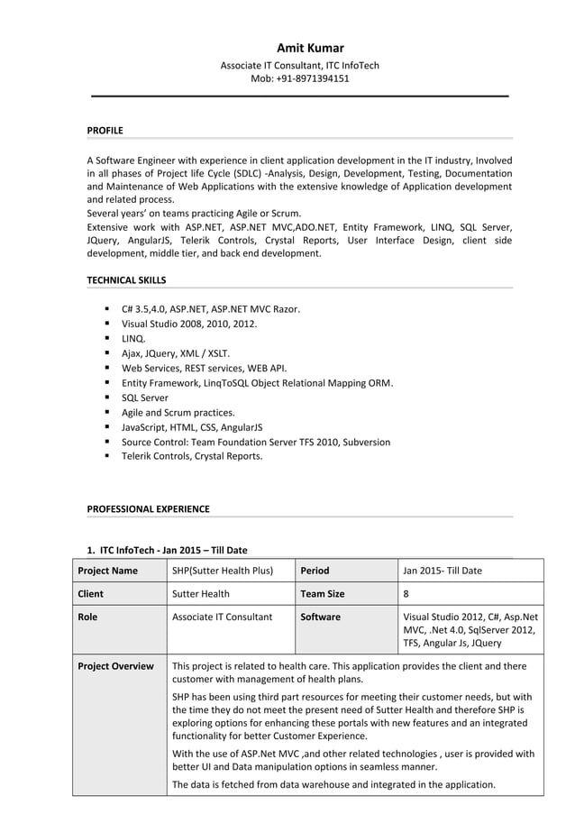 Dot Net Profile | DOC | Web Design and HTML | Internet