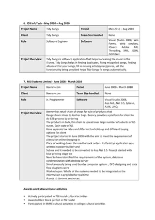 Dot Net Profile | DOC | Web Design and HTML | Internet