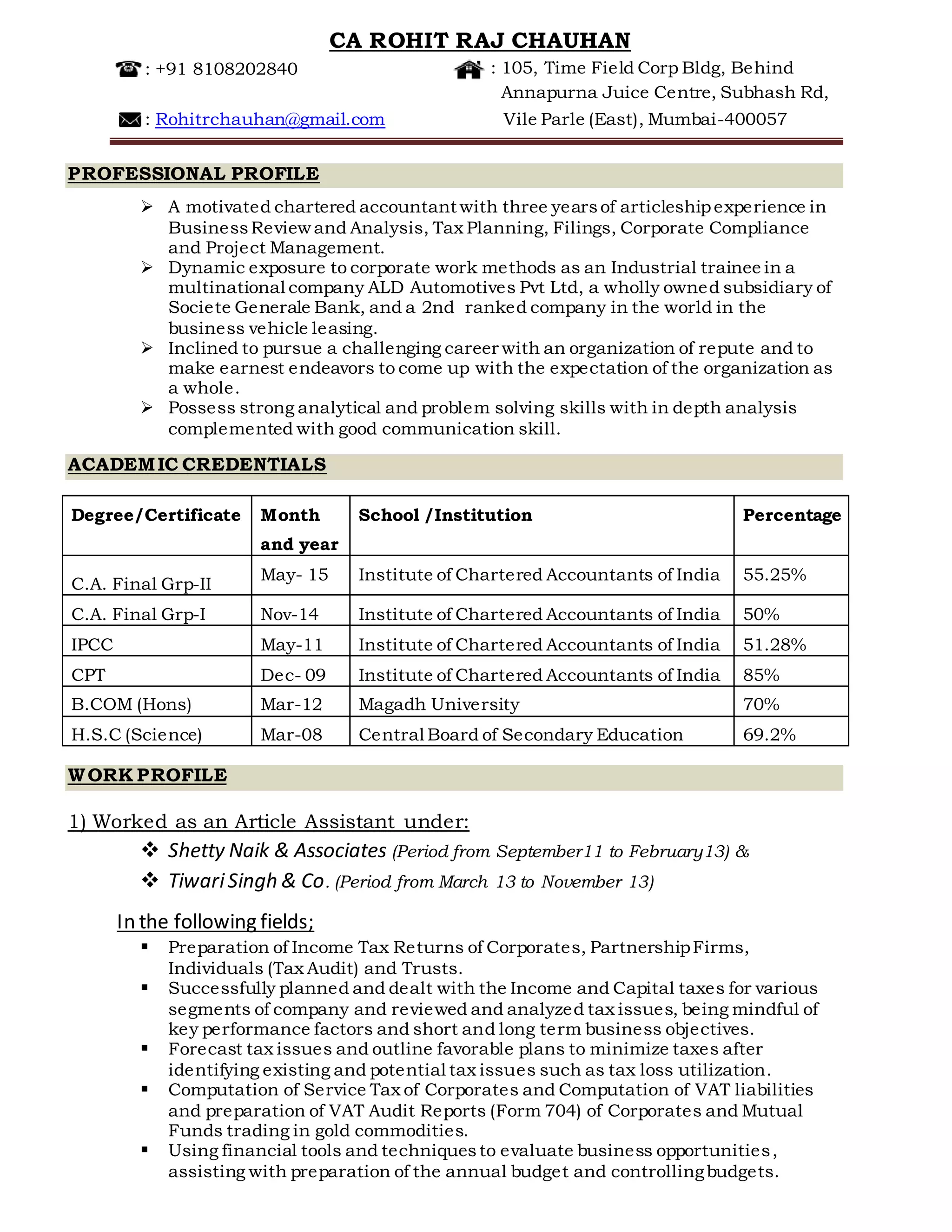 Resume | DOCX | Business Accounting & Finance | Business