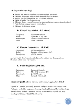 Resume | PDF | Construction Industry | Industries