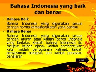 Perkembangan Bahasa Indonesia | PPTX