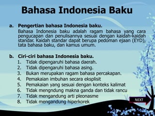 Perkembangan Bahasa Indonesia | PPTX