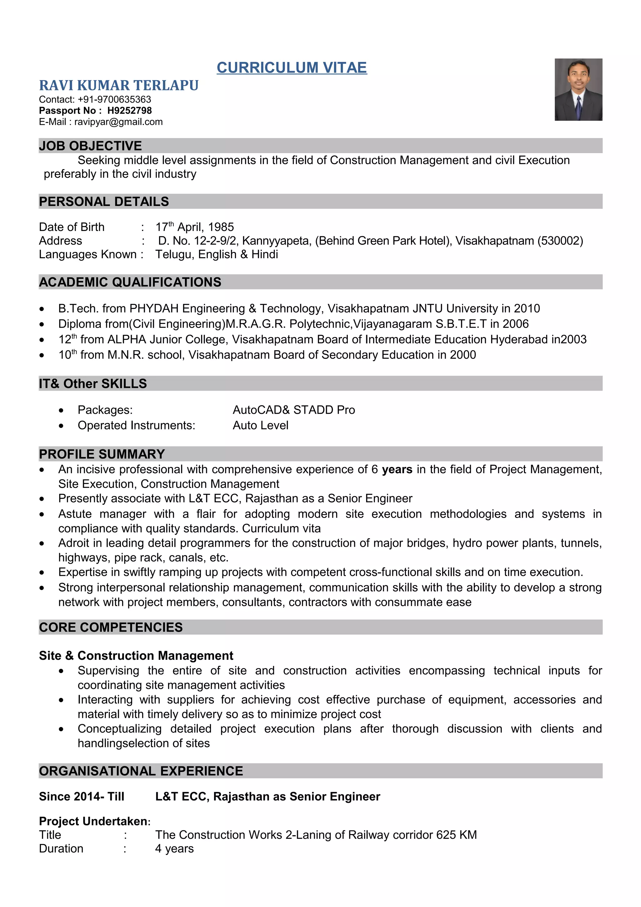 Civil Engineer Resume | DOC