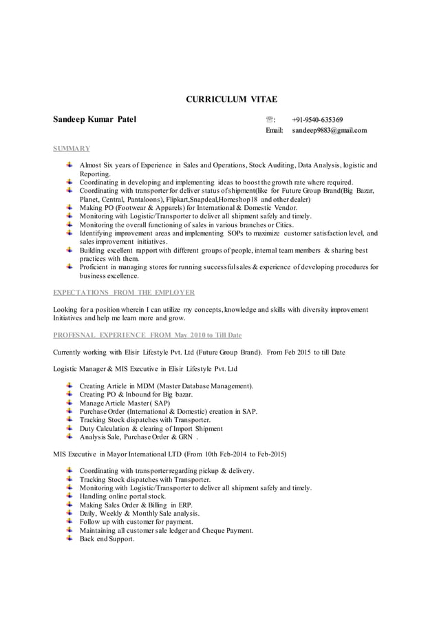 MIS Executive & Data Analyst | DOCX | Logistics | Business