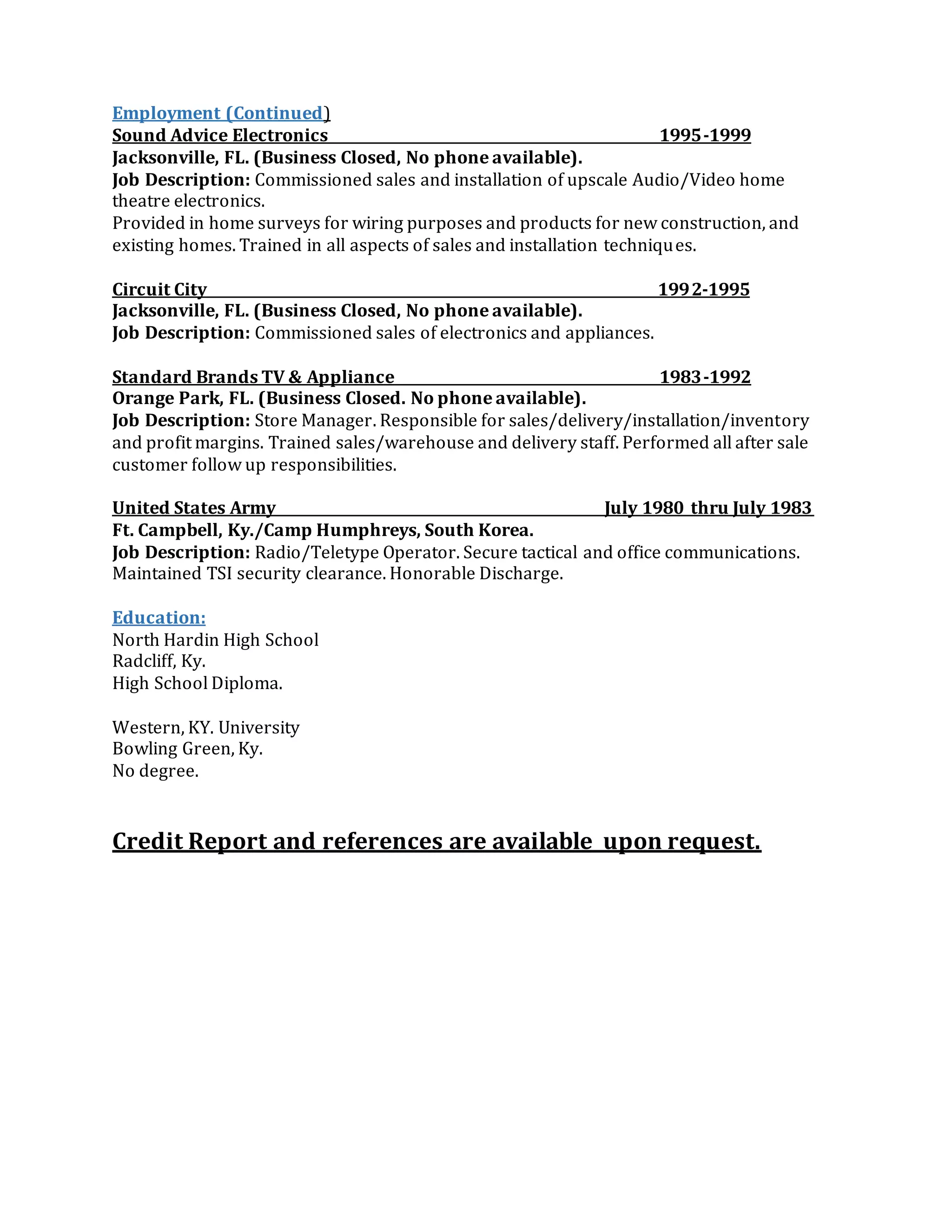 Resume | DOCX | Business | Business and Finance