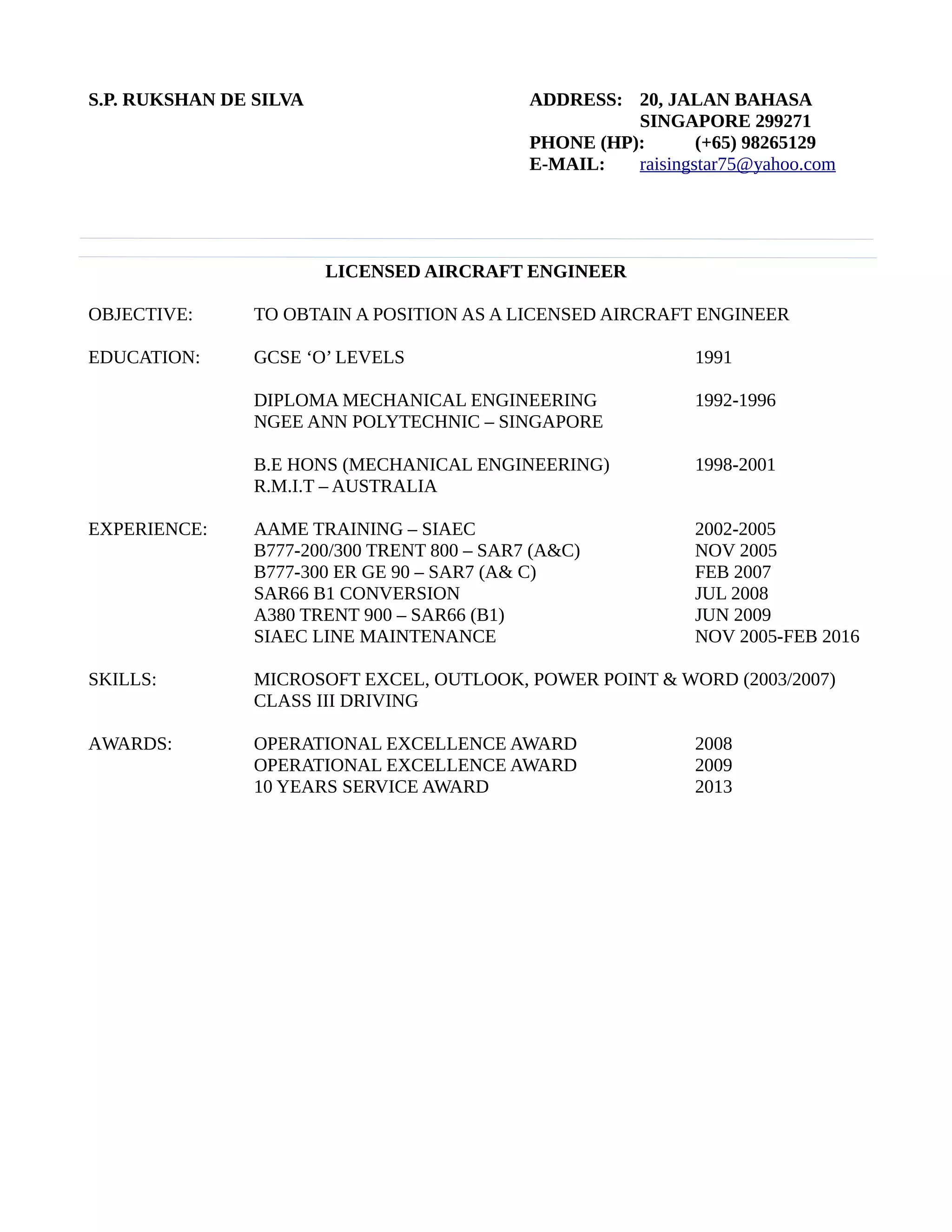 Resume | ODT