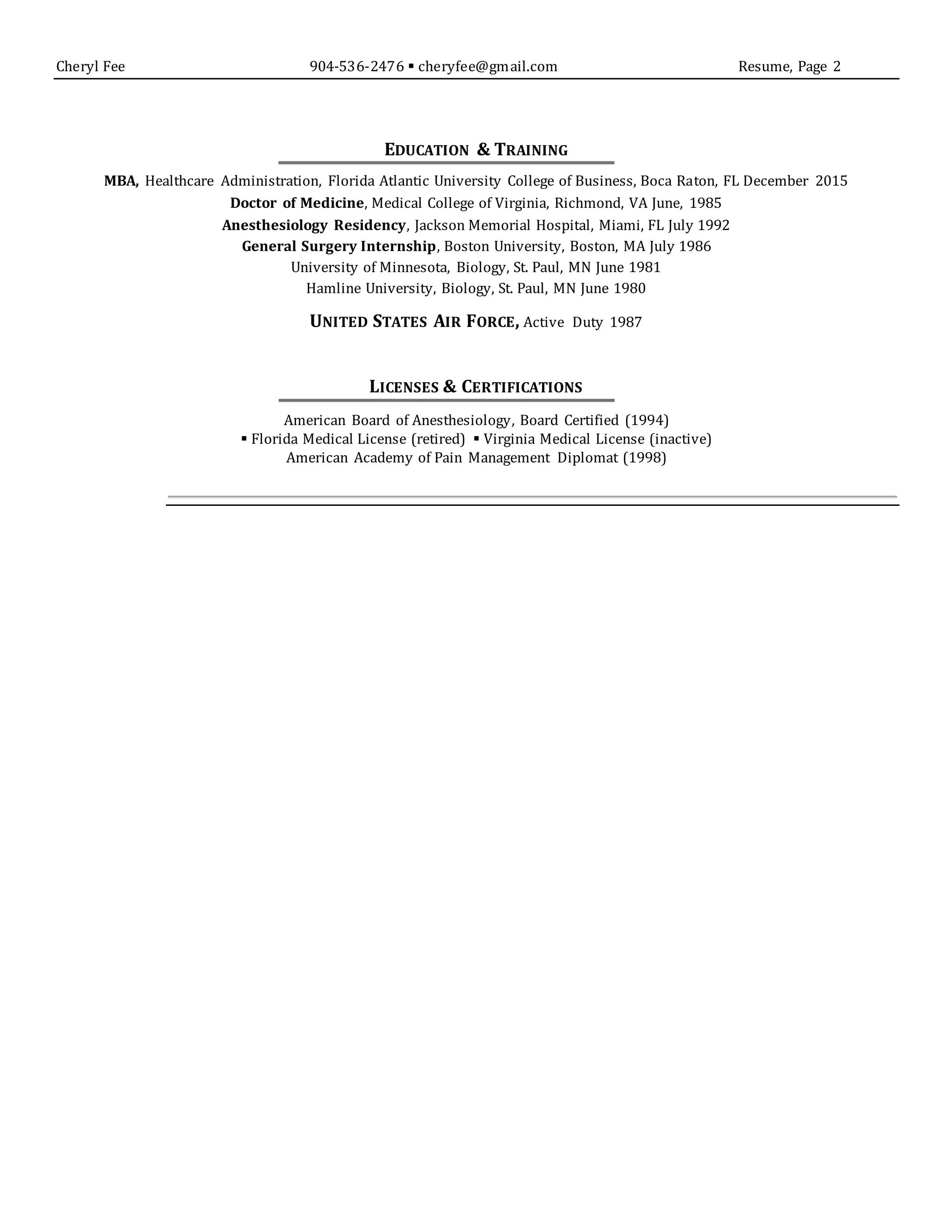 Resume' | DOCX