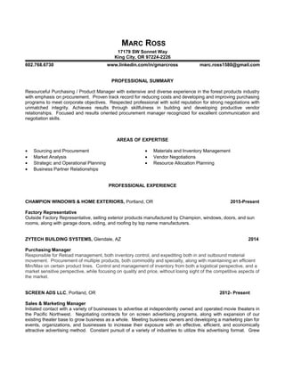 Resume.ross, marc. 051216 | PDF