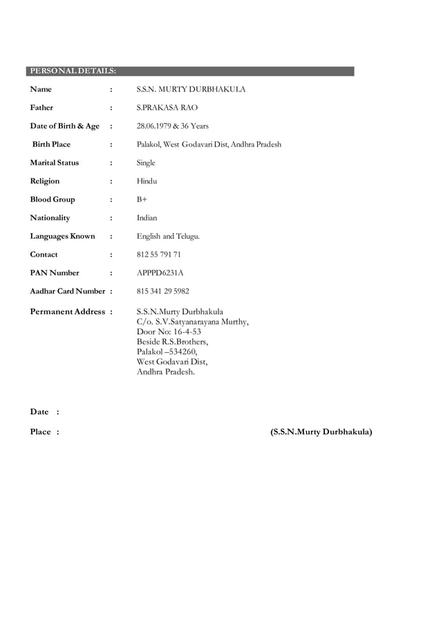 Resume for the Position of Dy. Manager- QS Cum Planning Engineer | PDF