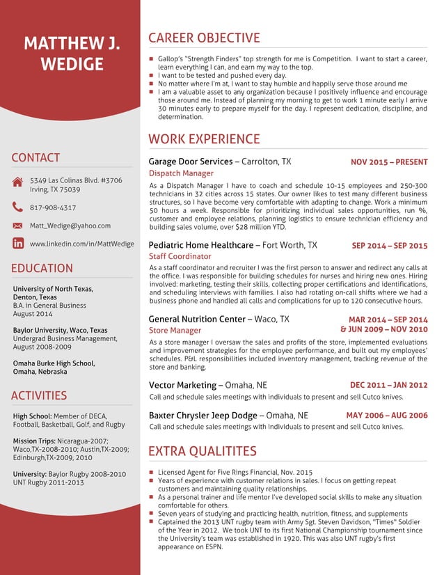 Resume 2016 | PDF