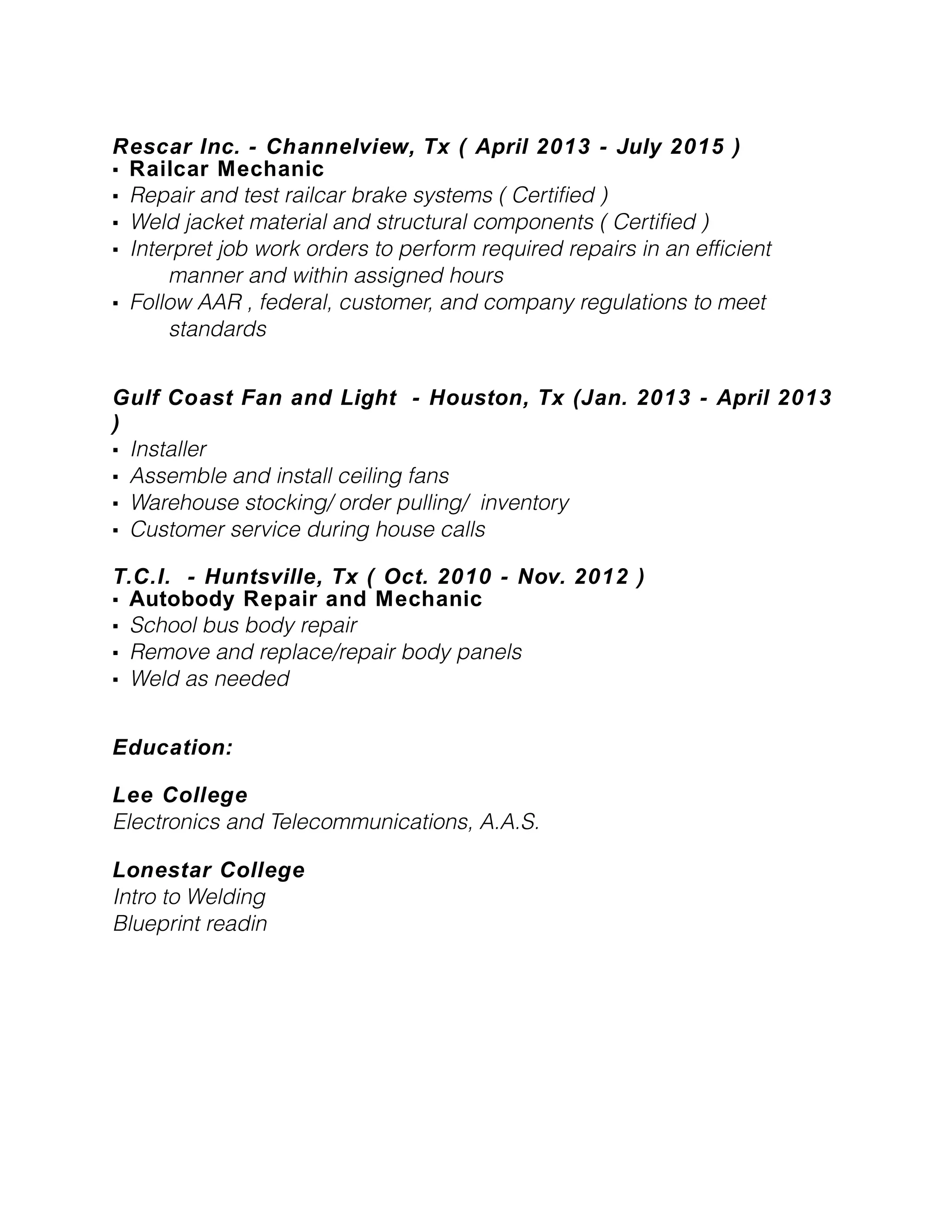 Resume | RTF | Business | Business and Finance
