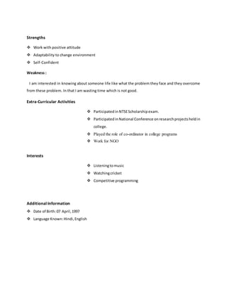 Resume | DOCX | Programming Languages | Computing