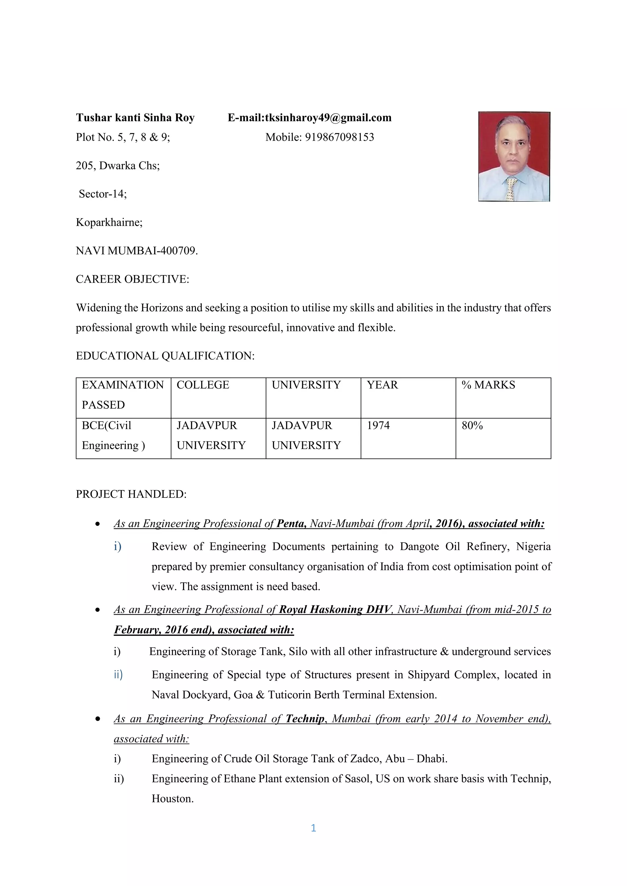 Resume | PDF | Civil Engineering Industry | Industries