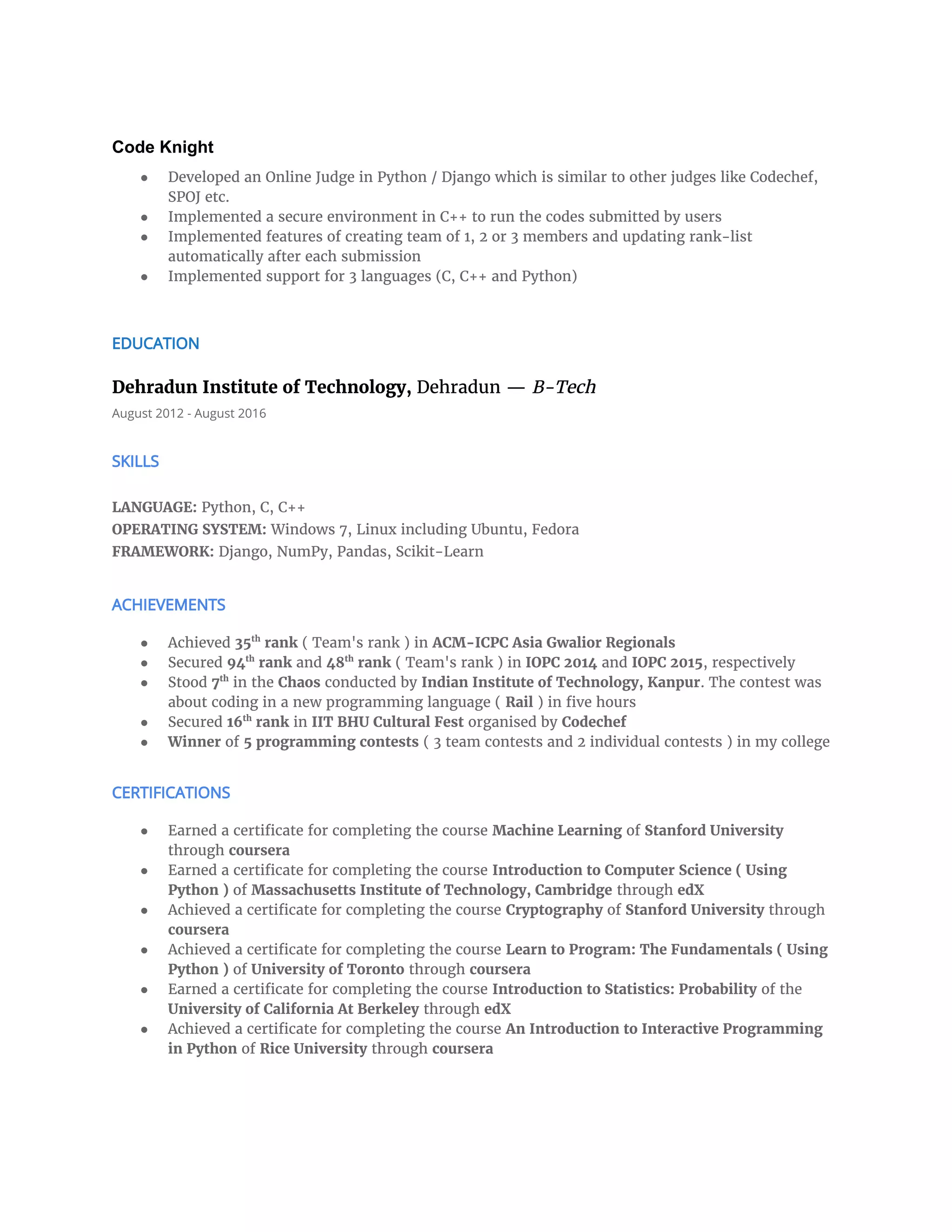 Resume | PDF | Computer Software and Applications | Computing