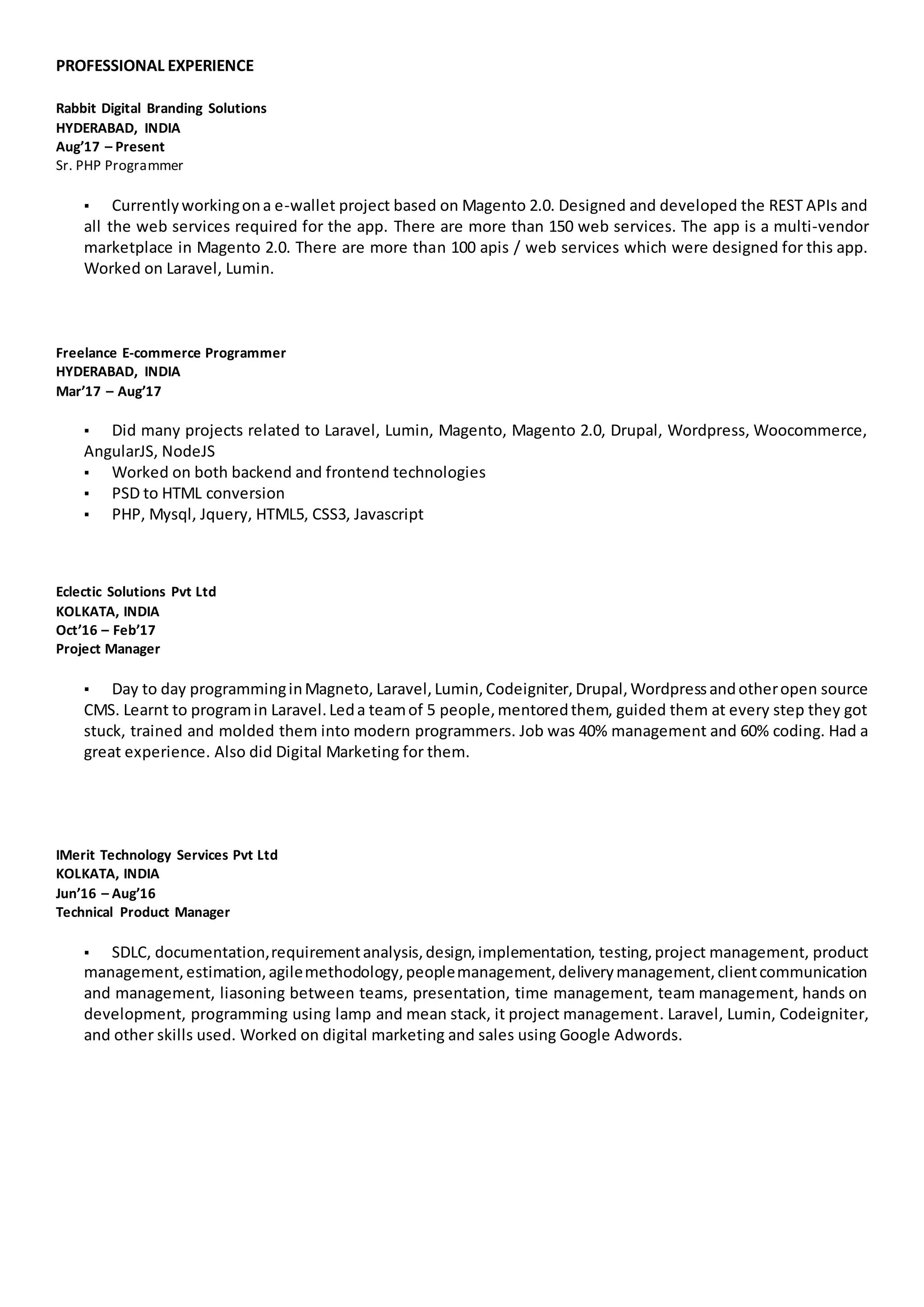 Resume for Magneto Architect | DOCX