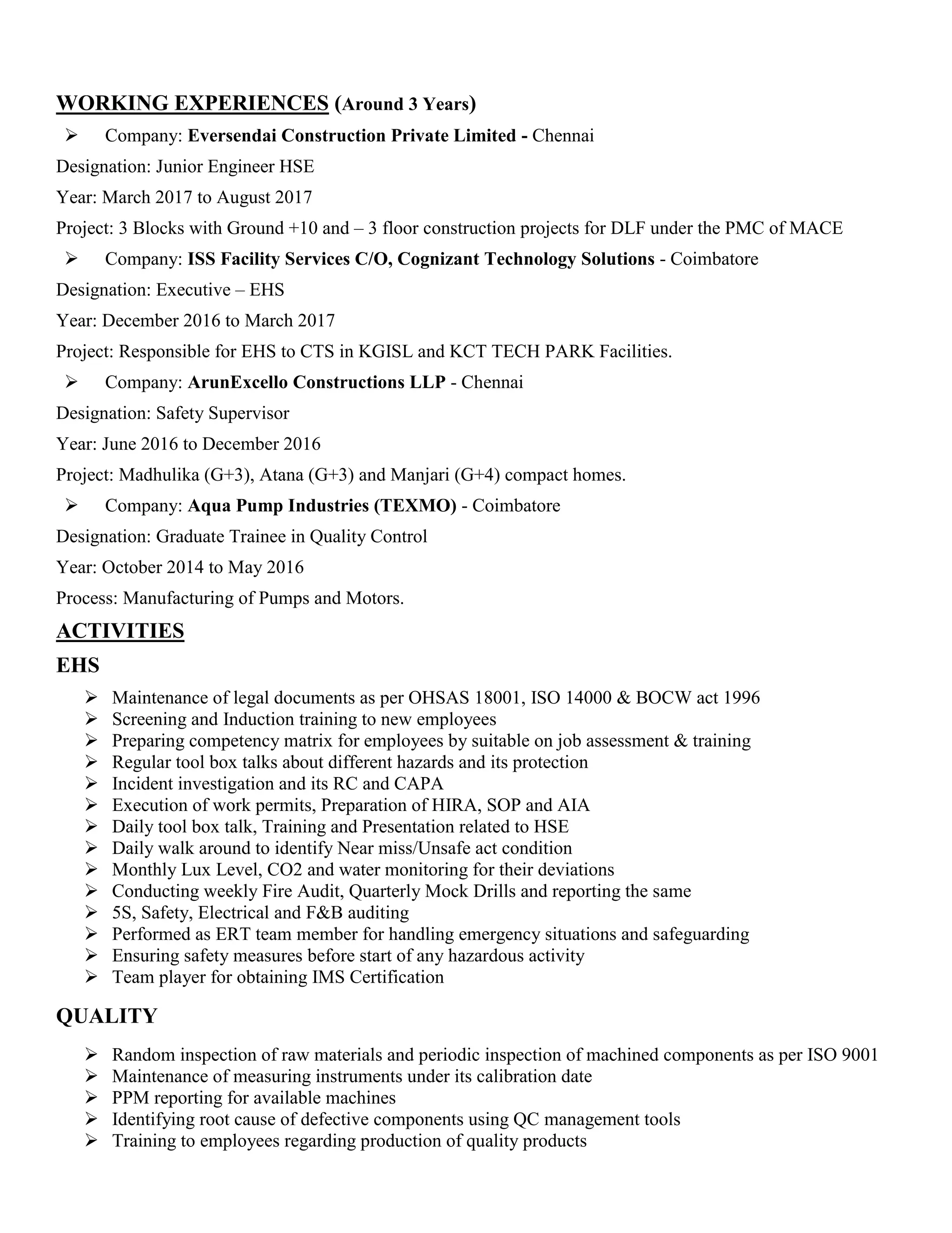 Resume | PDF | Civil Engineering Industry | Industries