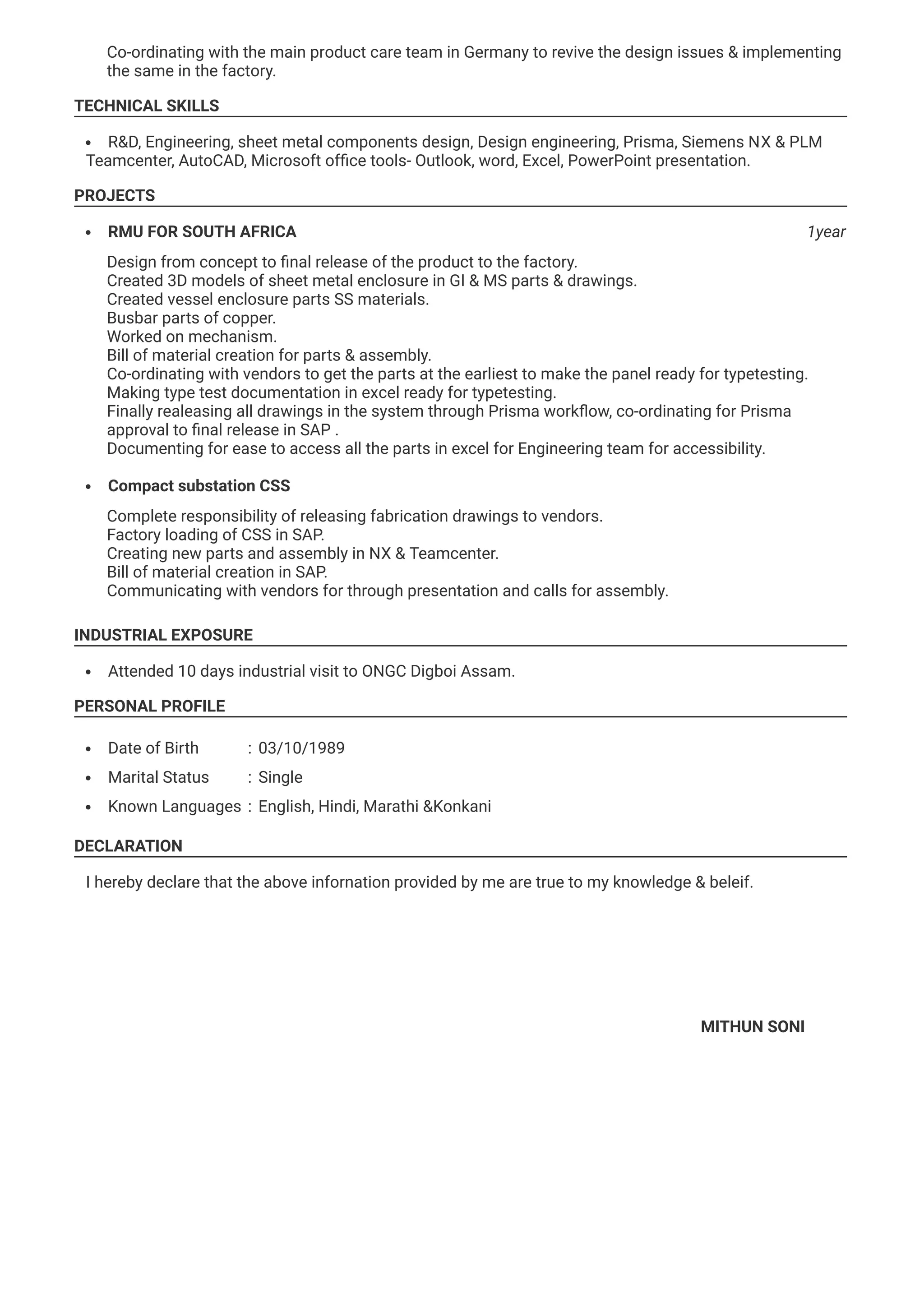 Resume | PDF | Civil Engineering Industry | Industries