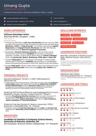 Umang Gupta Resume | PDF