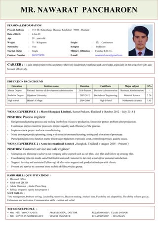 Resume.docx | Business Administration | Business