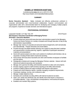 Senior Executive Assistant | DOCX