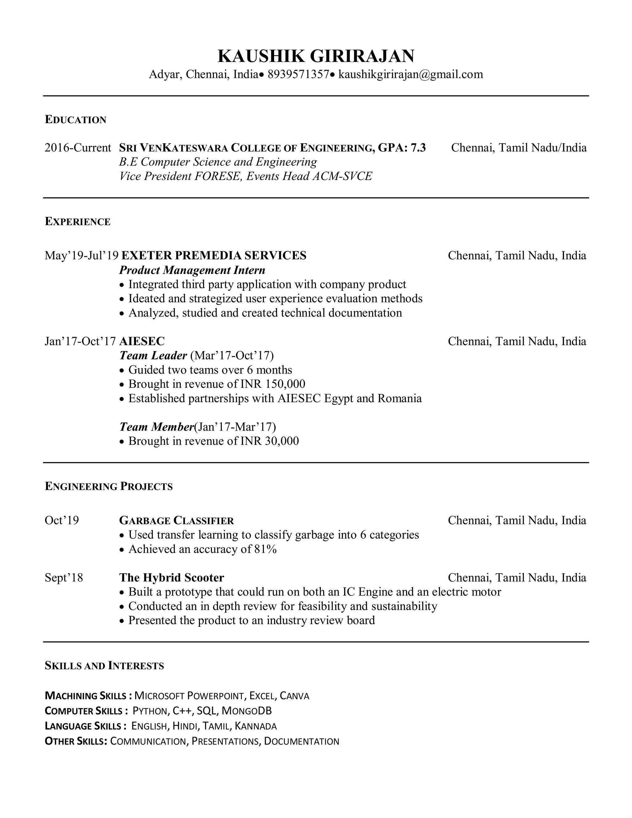 Resume.kaushik | PDF