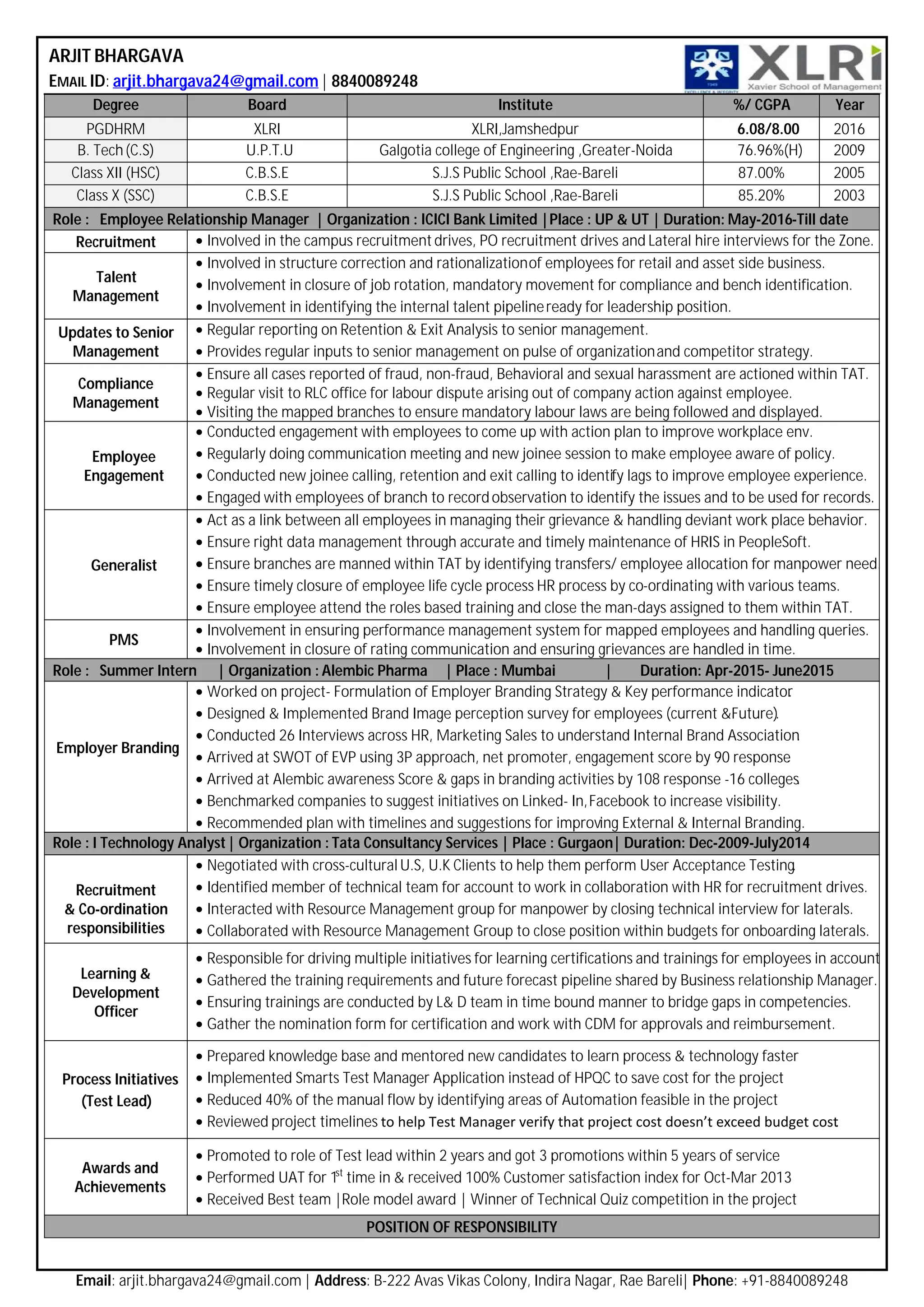 Arjit Bhargava_Resume | PDF