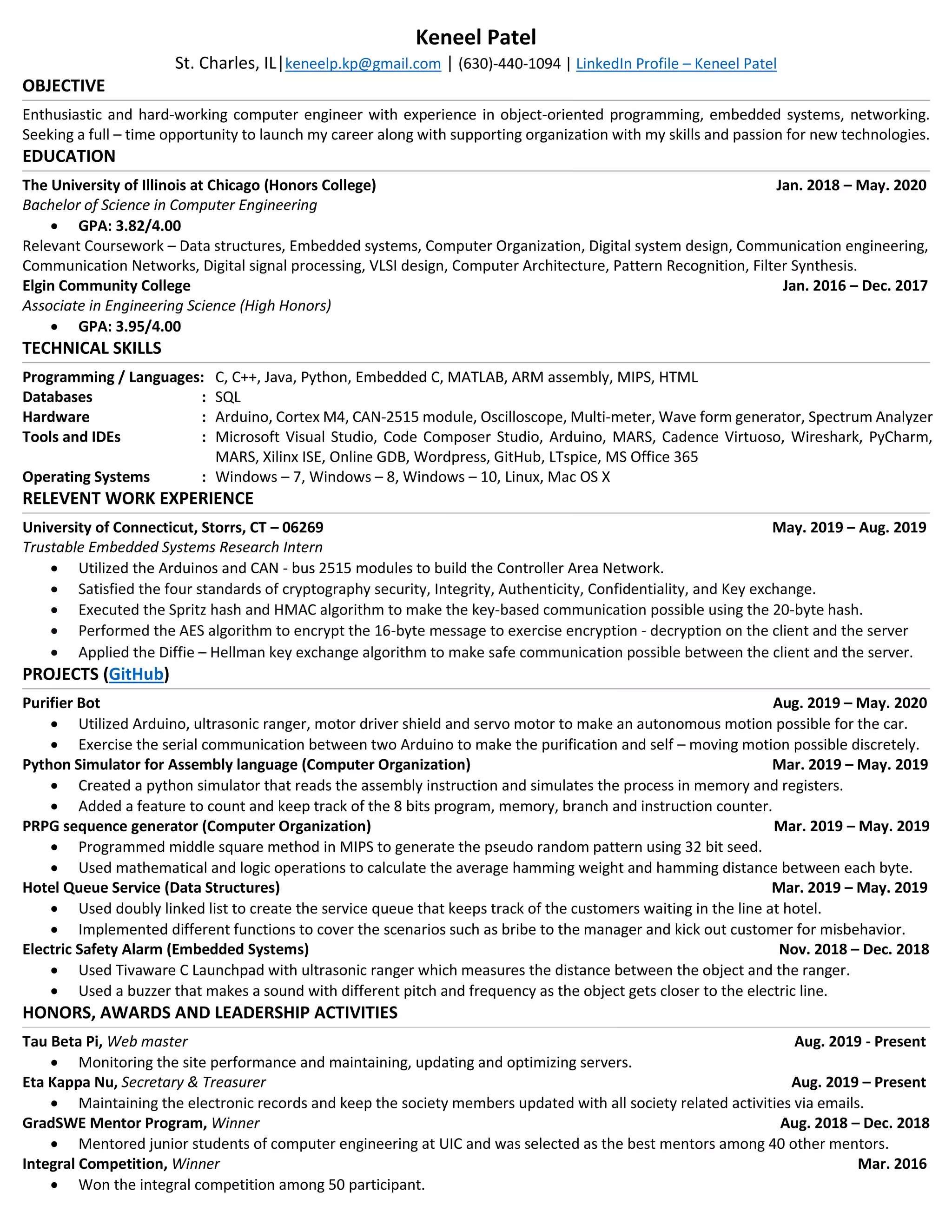 Resume | PDF | Operating Systems | Computer Software and Applications