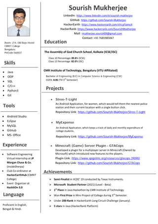 Sourish_Mukherjee Resume | PDF