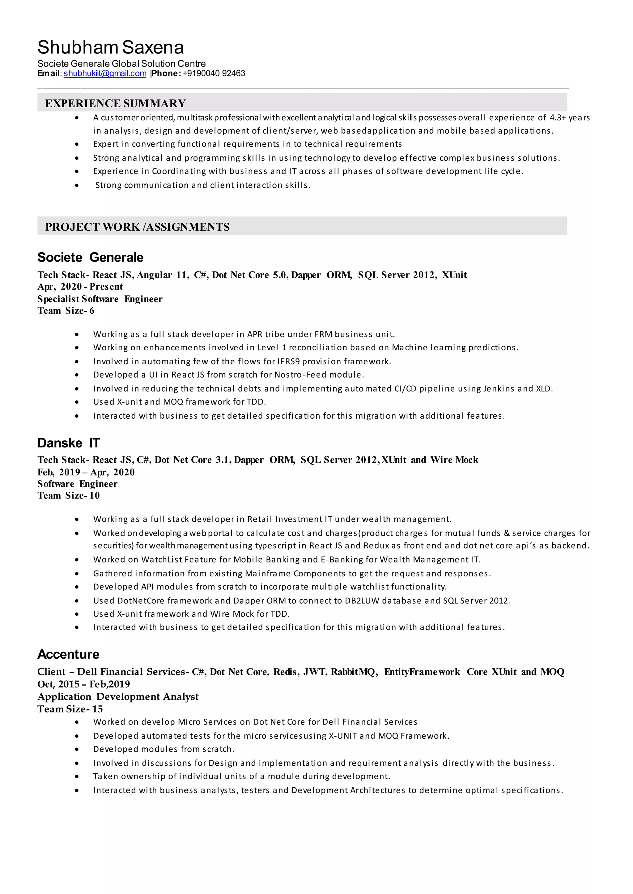 Shubham's Resume | DOCX