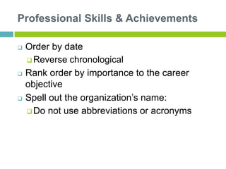 Resume Writing [The University of Faisalabad Slides].ppt