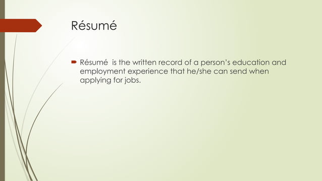 Resume sample paper and the procedure for making resume | PPT