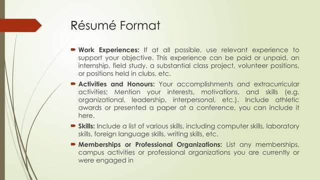 Resume sample paper and the procedure for making resume | PPT