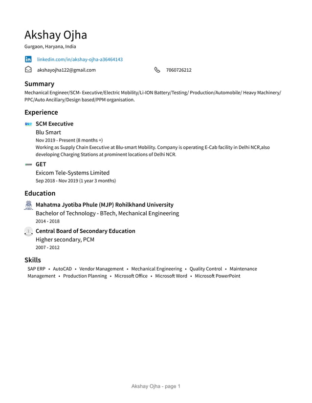 Resume akshay-ojha | PDF