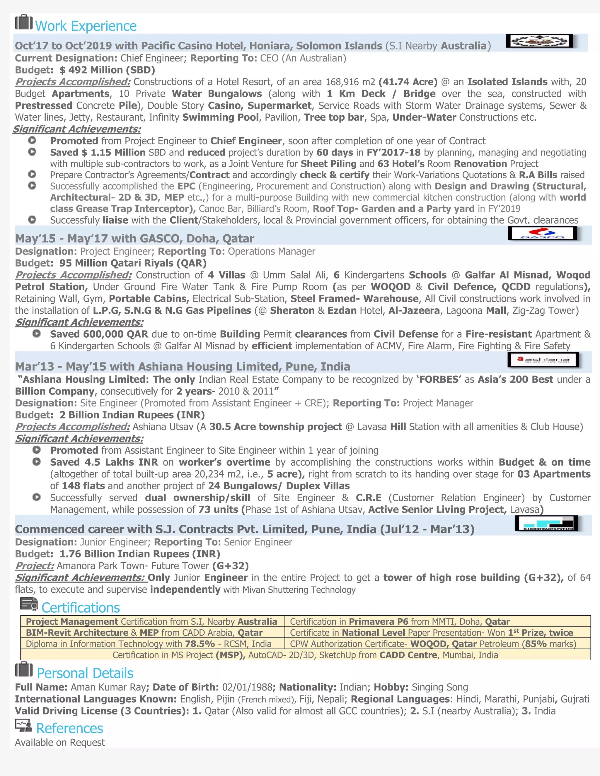 Resume: Aman ray | PDF | Free Download