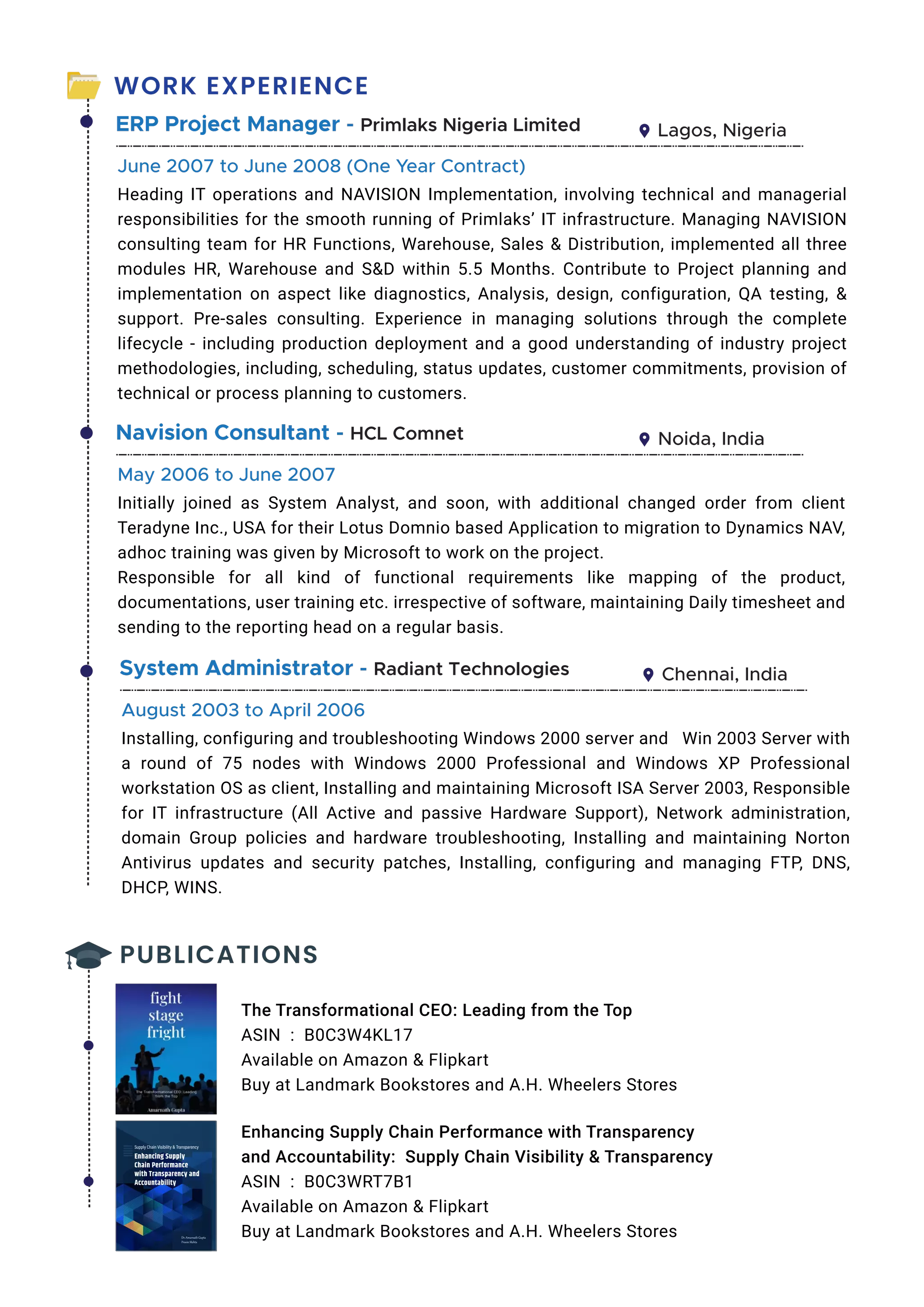 Resume - Amarnath Gupta, CIO | PDF