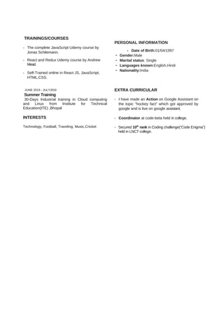 Resume analesh | PDF