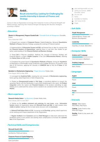 Resume ankit | PDF | Business Accounting & Finance | Business