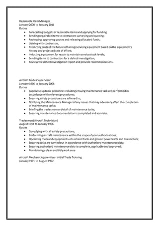 Resume anthony erceg (3) | PDF | Free Download