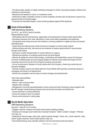 Resume Brett Dovey | PDF