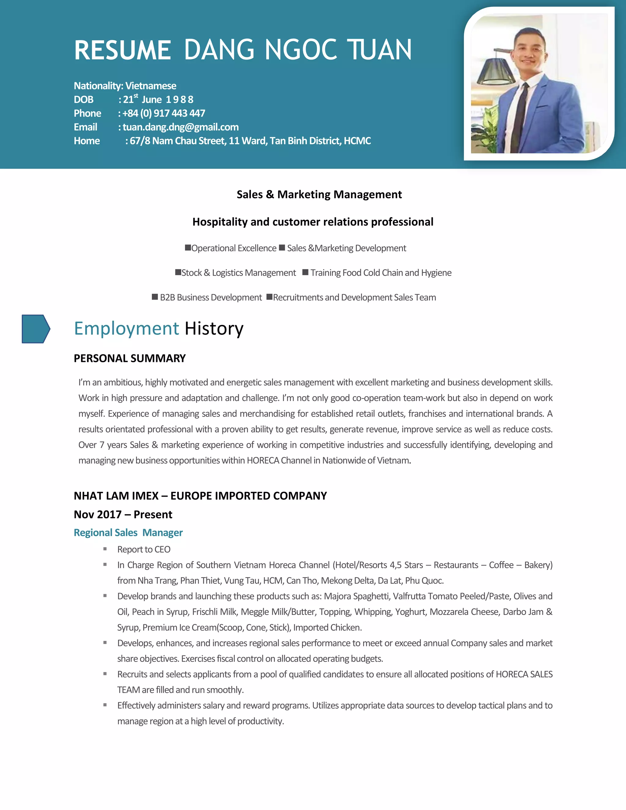 Resum David Tuan HCMC - VIETNAM | PDF