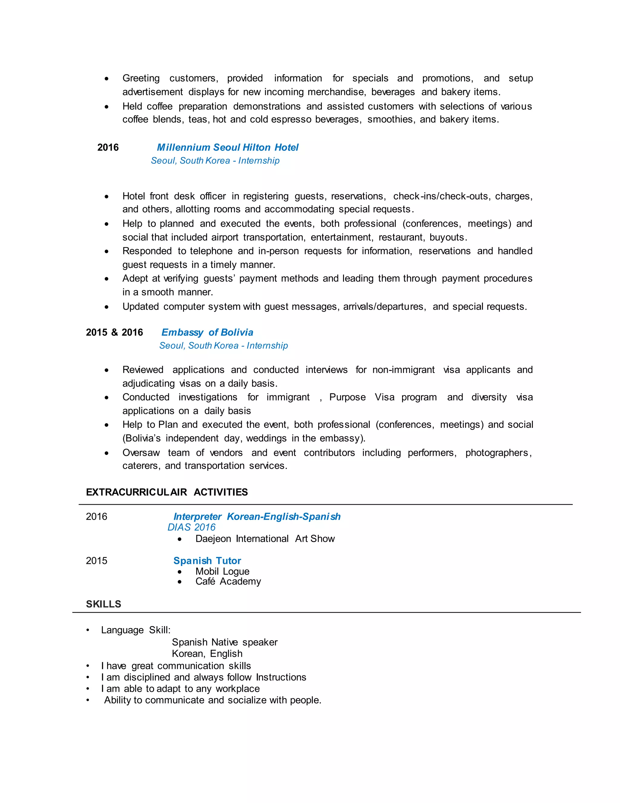 Resume edith huallpa morales | DOCX