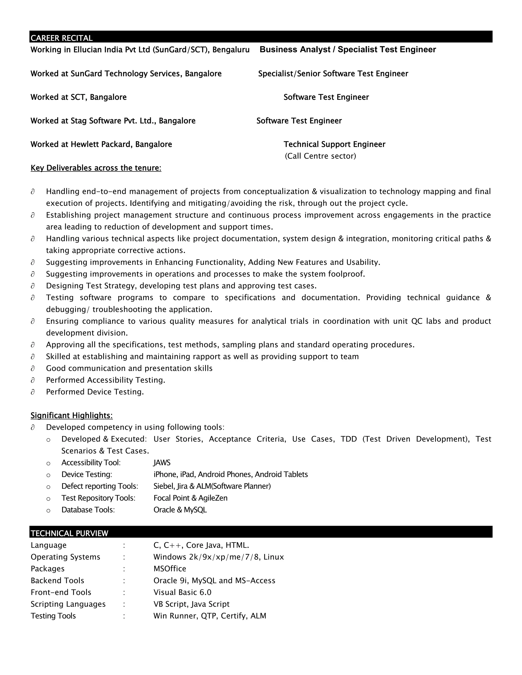 Resume ellucian-vishal matta | PDF